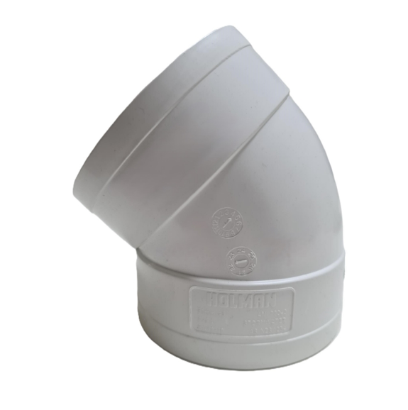 90MM PVC FITTING - 45 DEGREE BEND | Westernport Sand & Soil