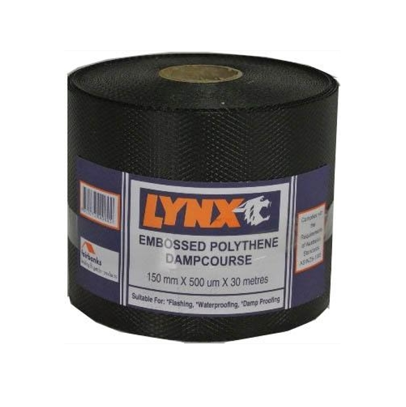 EMBOSSED DAMPCOURSE - 150MM X 500UM X 30M | Westernport Sand & Soil