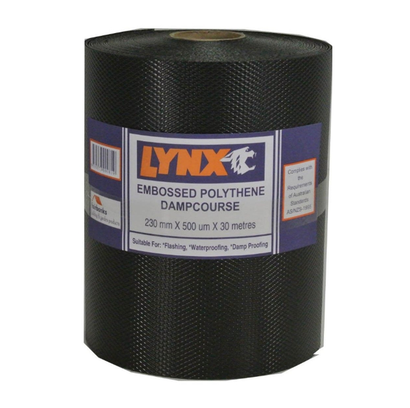 EMBOSSED DAMPCOURSE - 230MM X 500UM X 30M | Westernport Sand & Soil